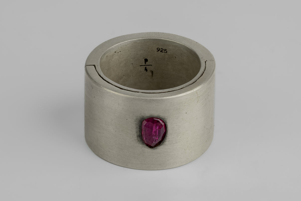 Sistema Ring (0.6 CT, Single Ruby Slice, 17mm, DA+RUB) – Parts of Four